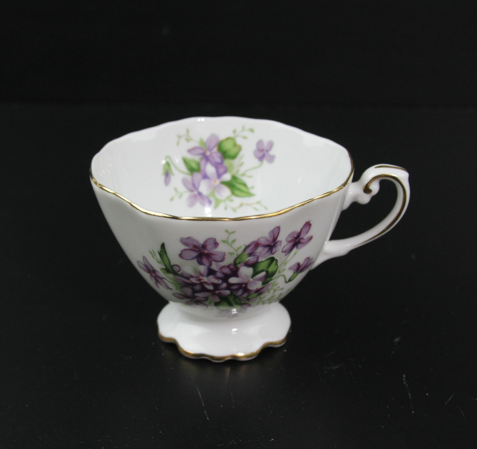 ROSSETTI SPRING VIOLETS GOLD RIM HAND PAINTED TEA CUP MADE IN JAPAN | eBay