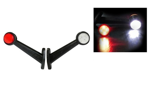 2x 24V Rubber Stalk Marker NEW SMD LED Side Lights Lamp Trailer Caravan ...