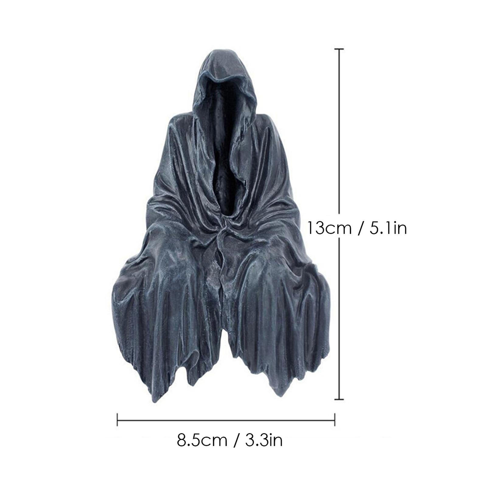 Halloween Grim Reaper Faceless Ghost Decor Resin Statue Table Sculpture ...