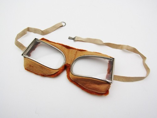 RARE 20's 30's AVIATOR LEON JEANTET FLYING MOTORING GOGGLES VINTAGE OLD ...