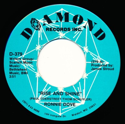RONNIE DOVE - RISE AND SHINE - DIAMOND D-379 - 45 Record VG+ | eBay