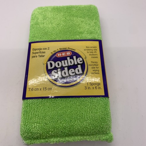 HEB Double Sided Scrub Sponge 3x6 Green | eBay