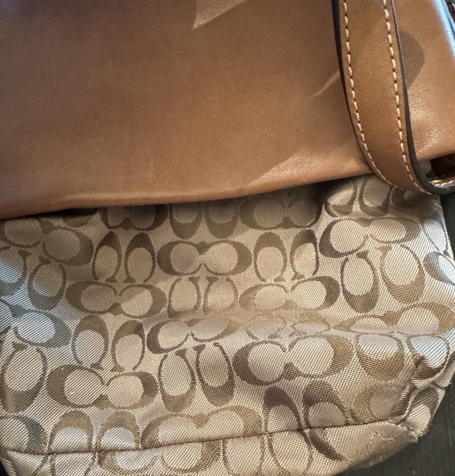 Vintage Coach Leather Mini Shoulder Bag In Tan NWT Original Box, Care ...
