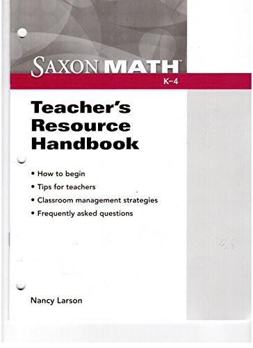 SAXON MATH TEACHERS RESOURCE HANDBOOK By Saxon Publishers **BRAND NEW ...