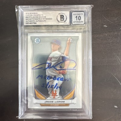 Jacob DeGrom 2014 Bowman Chrome 1st BGS Autograph Auto “MLB Debut” | eBay