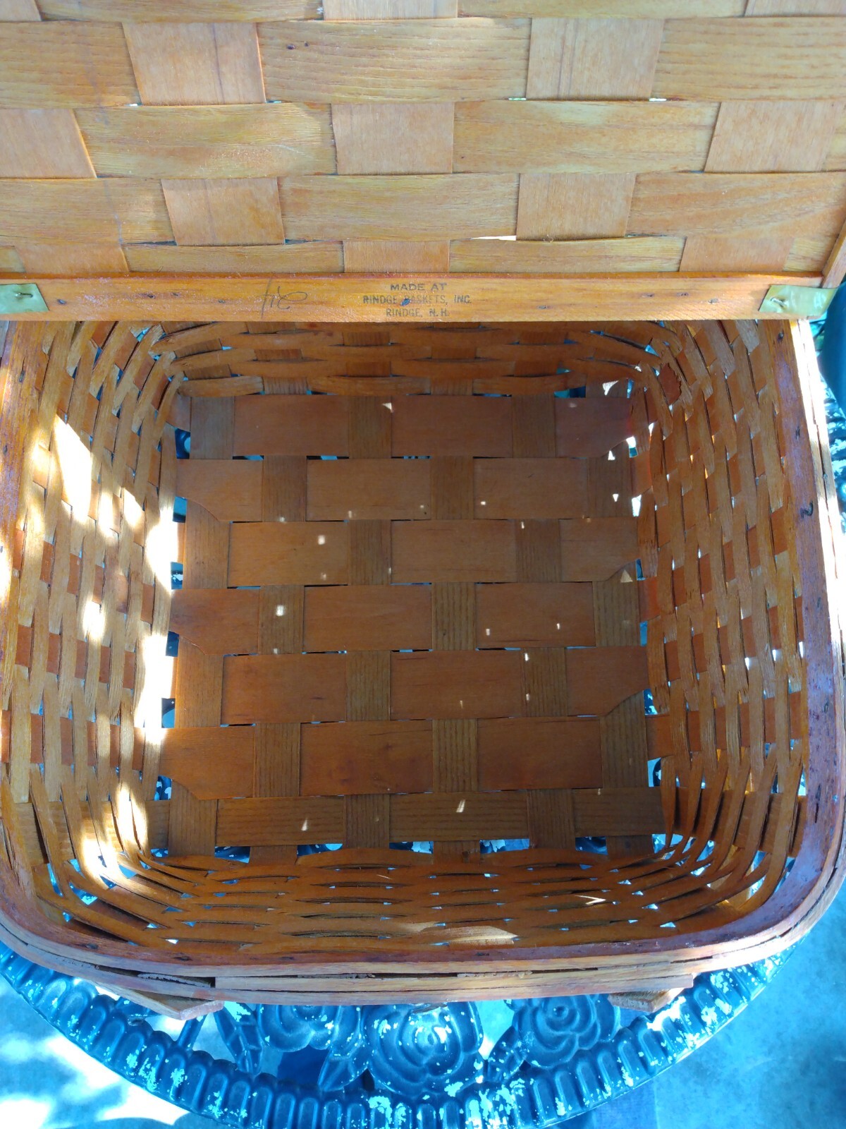 Vintage Rindge Pie Basket Hinge Lid Swivel Handles Mushroom Design New ...