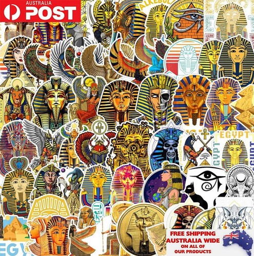 50x Egyptian Pharaoh Egypt Sticker Pack Waterproof Graffiti Phone Decal ...
