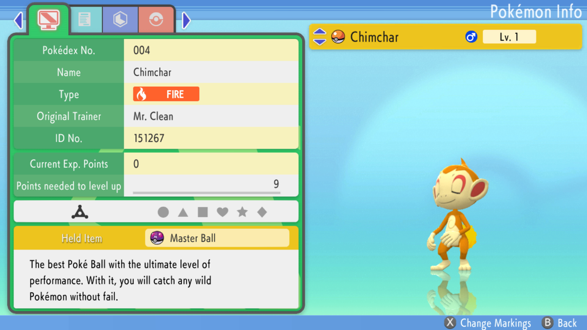 Chimchar Evolution Level Shining Pearl