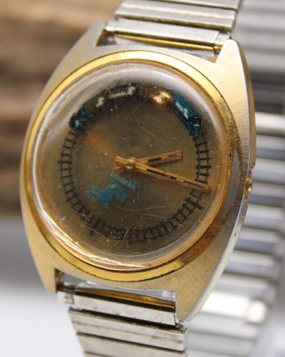 CONRAIL MEN'S SEABOARD SYSTEM TRAIN WATCH. 34.5mm 19.5mm LUG FOR REPAIR ...