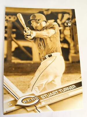 2017 Topps Update Clear Parallel Jumbo 5x7 Stuart Turner Reds US178 01/ ...