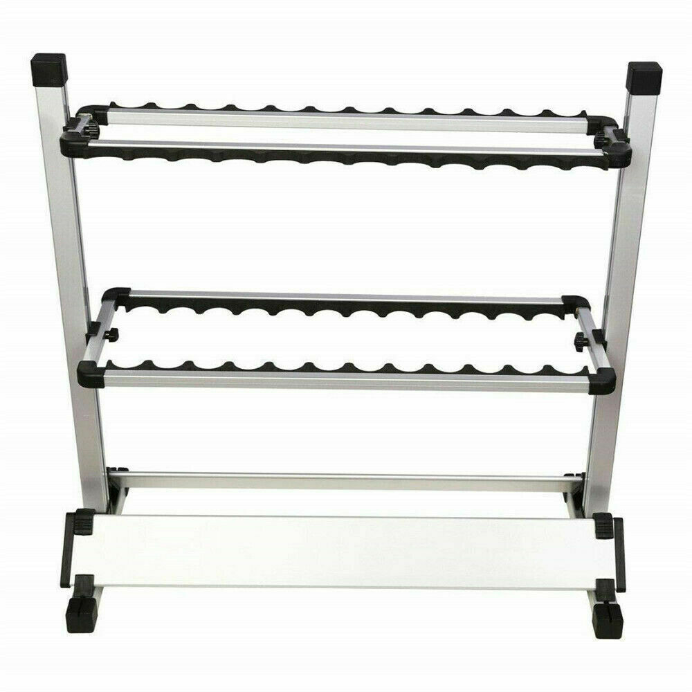 Portable Aluminum Alloy 24 Rods Rack Fishing Rod Pole Holder Stand ...