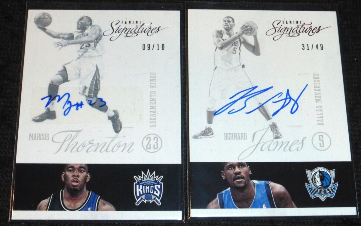 2012-13 PANINI SIGNATURES BERNARD JAMES AUTO SIGNED #D 31/49 AUTOGRAPH ...