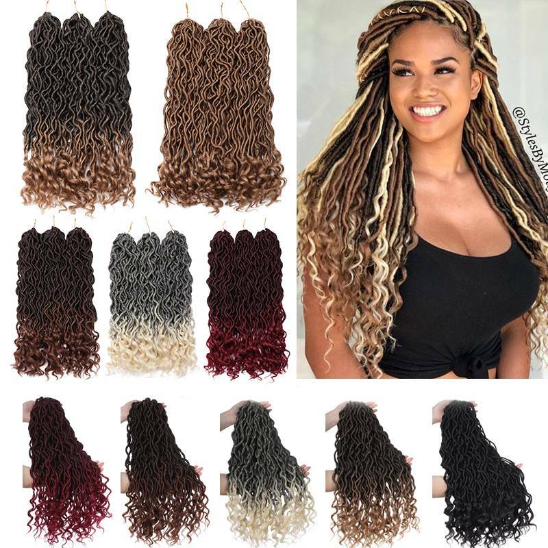 20 Inch Goddess Faux Locs Braids Hair Extensions for Braiding Dread ...