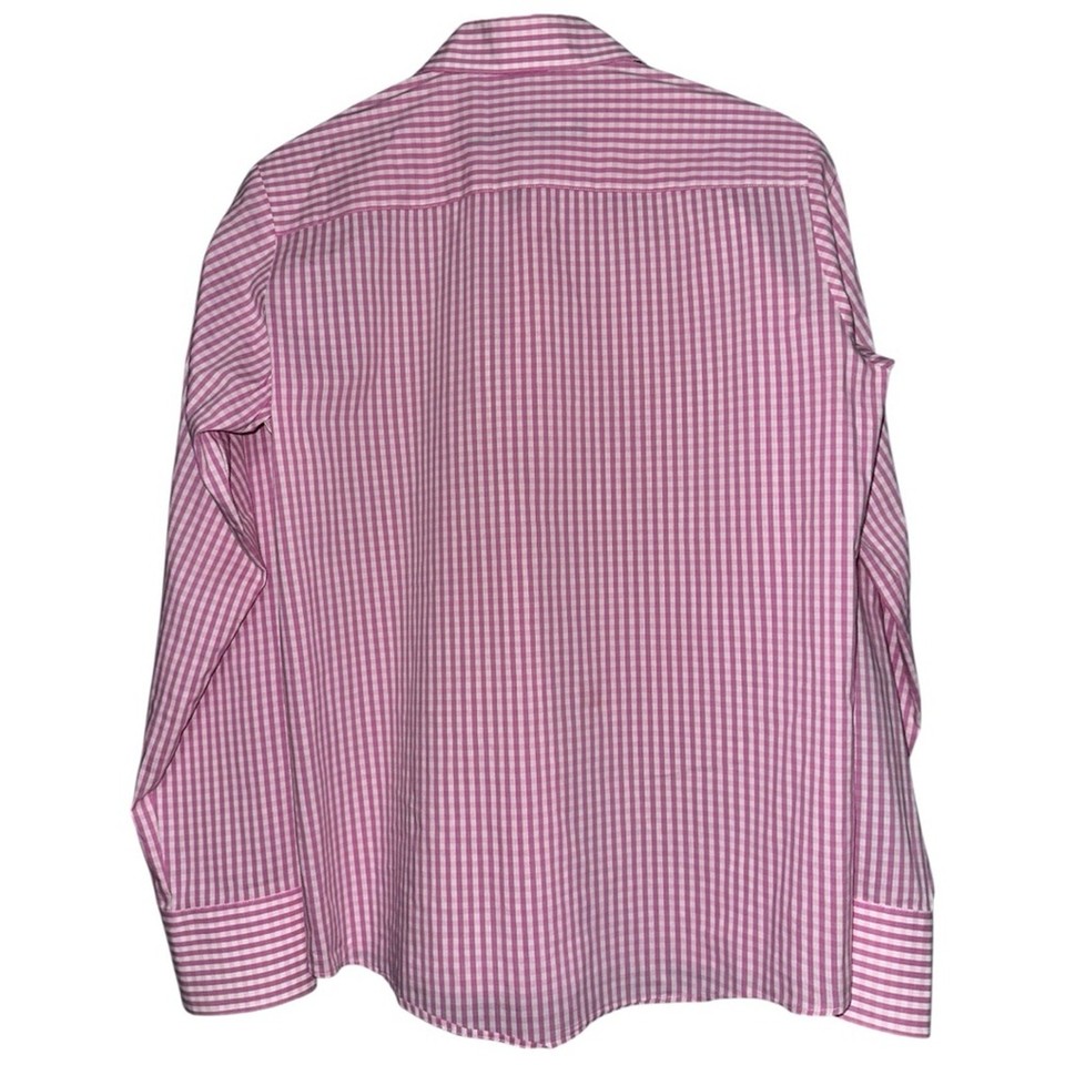 Peter Elliot Blue 14 Pink White Gingham Checkered Long Sleeve Button ...