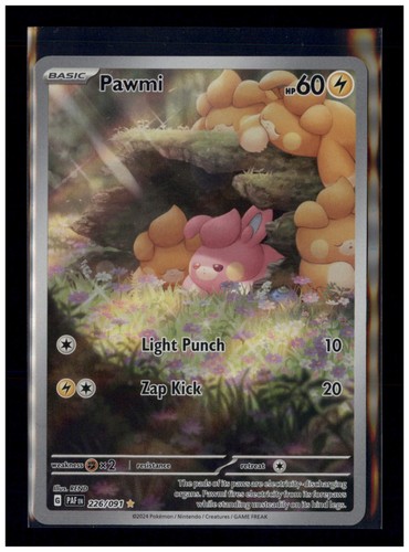 Pokemon Card TCG - Pawmi - 226/091 - Illustration Rare Paldean Fates ...
