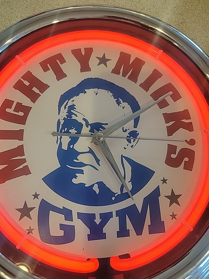 Mighty Micks Gym Clock From Rocky 2006 Fluorescent Lightup Clock Plug In Battery | eBay