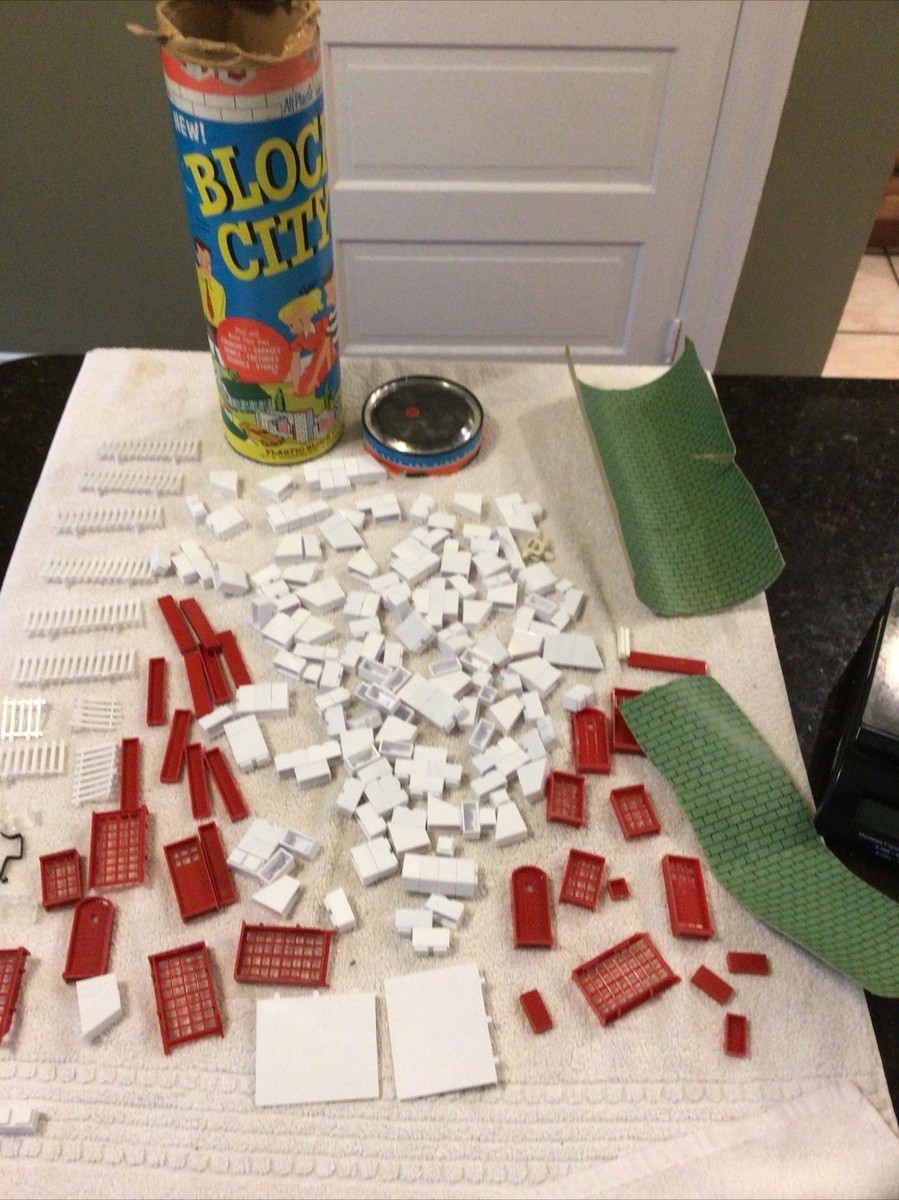 Block City Brick Town Building Blocks No B 300 Vintage American Made