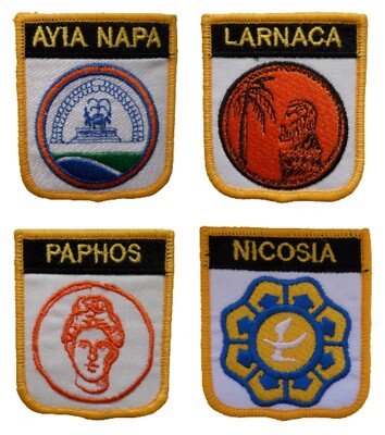 Cyprus Town & City Shield Embroidered Patches - 5 To Choose From | eBay UK