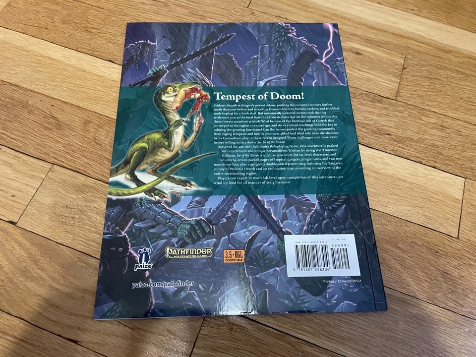 Pathfinder RPG: Ire of the Storm w/map D&D d20 | eBay