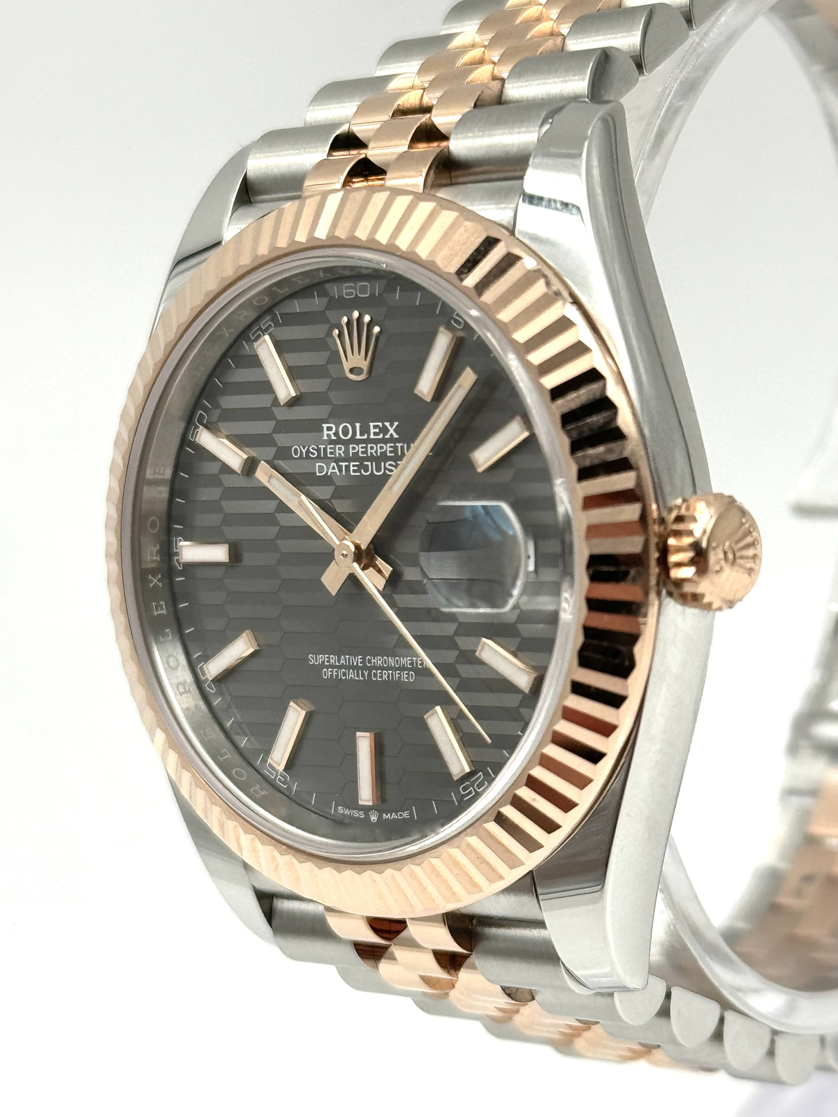 Rolex Datejust 41mm Slate Motif Dial TT Jubilee Bracelet 126331 B&P ...