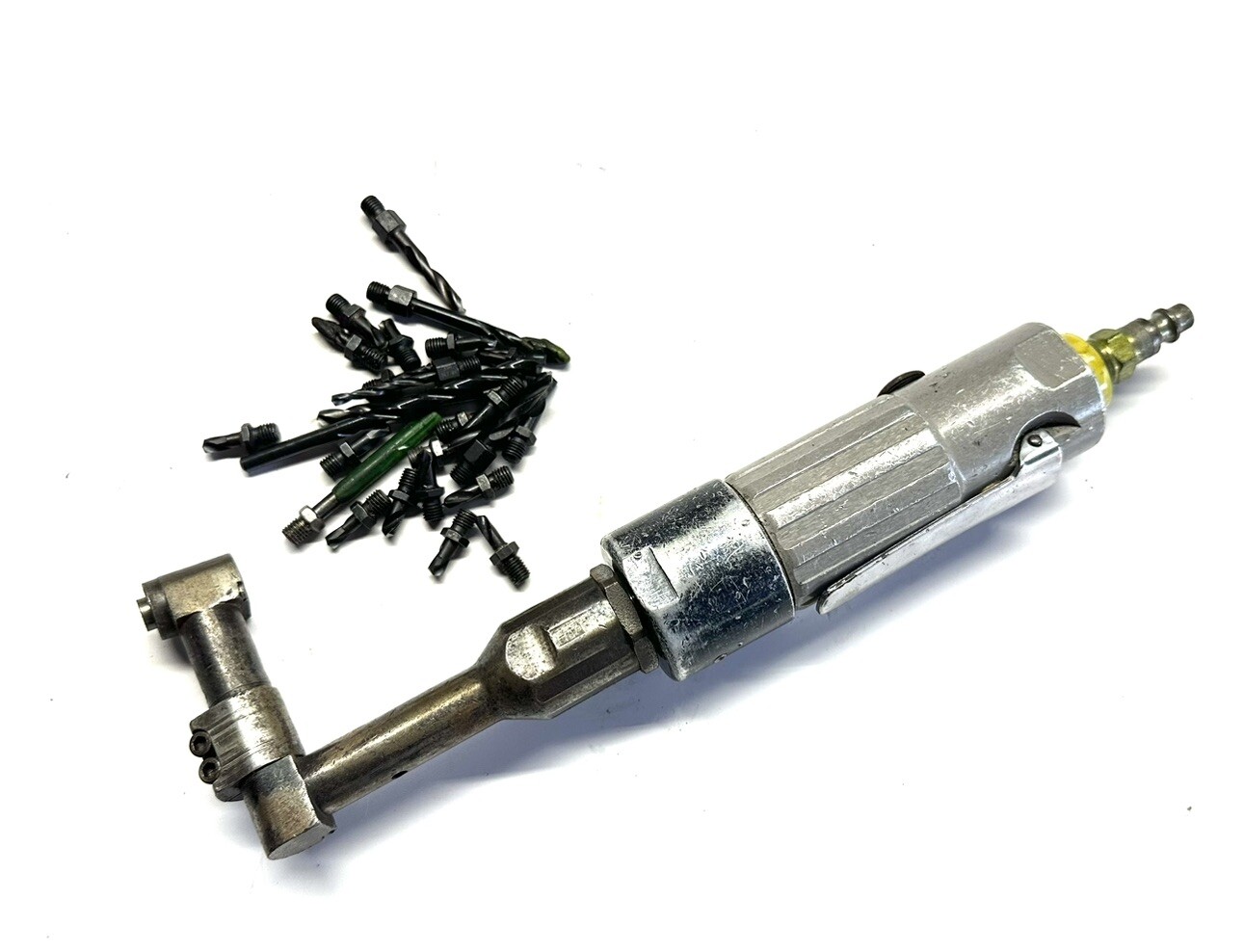 Dotco Double 90 Degree 1/4-28” Threaded Angle Drill W/ 25 Bits Aircraft ...