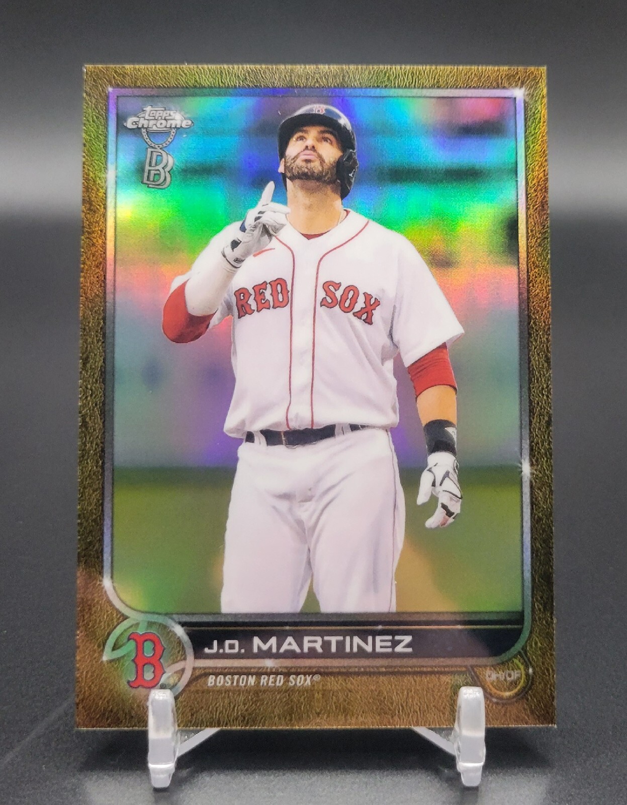 2022 Topps Chrome BB JD Martinez Gold Wave Refractor /50 #67 Red Sox ...