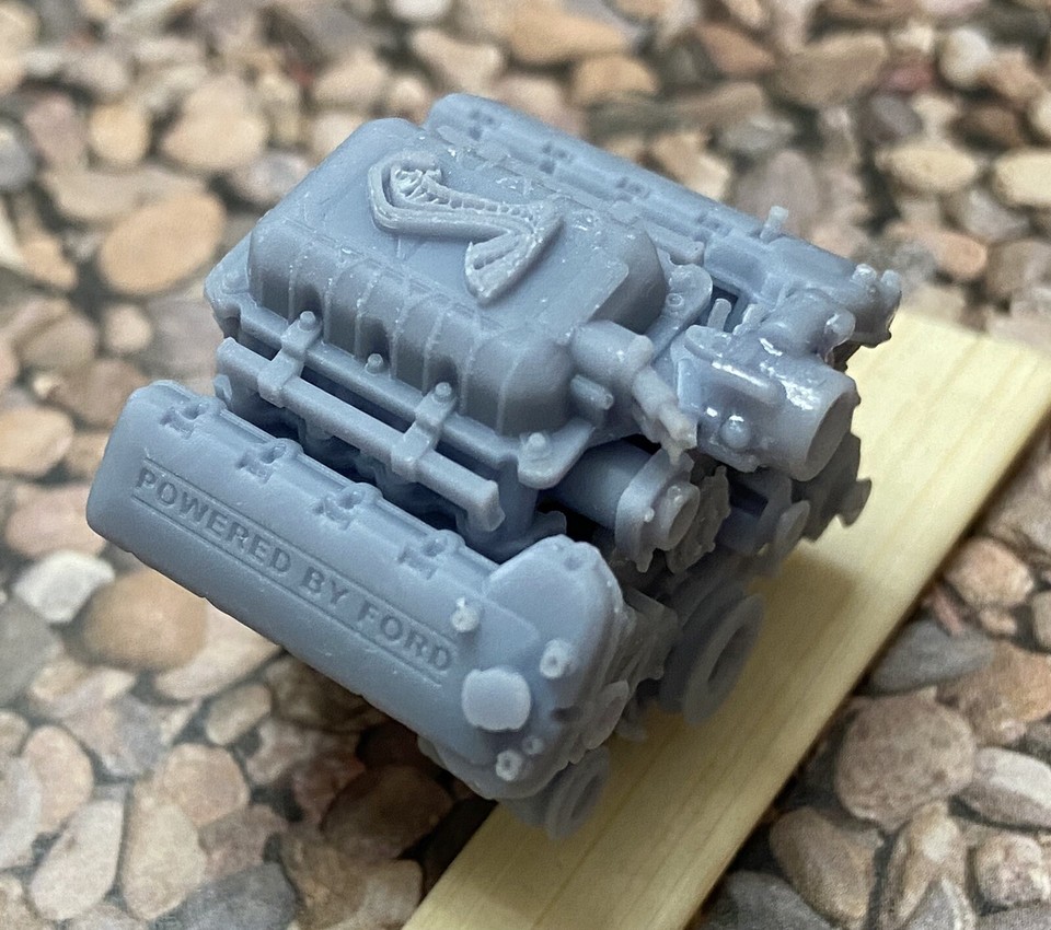 Resin Mustang GT500 Predator engine, 760 HP, for scale model cars, 1/24 ...