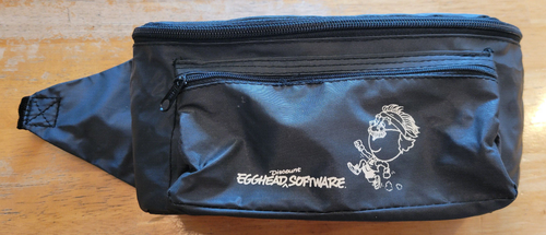 VINTAGE Black Egghead Discount Software Fanny Pack Belt Made Early 90's ...