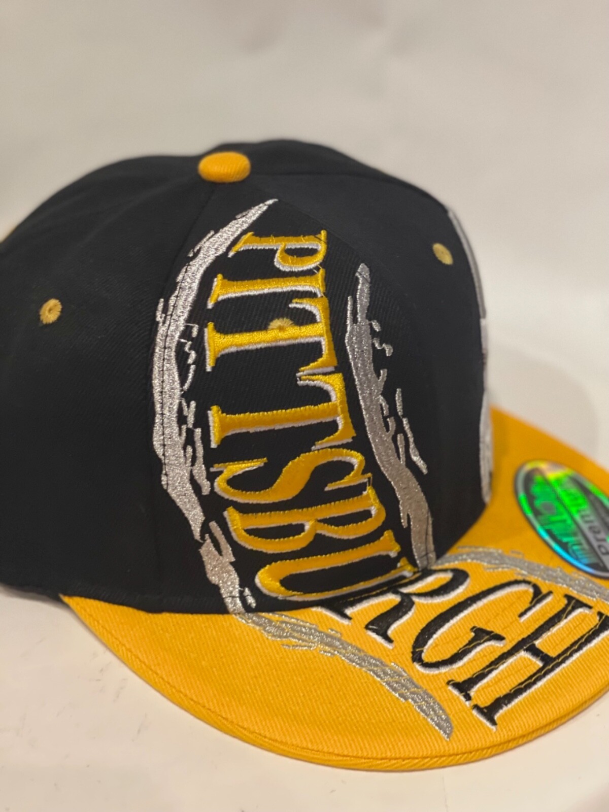 Pittsburgh New Leader STL Sideway Steelers BLK YEL Hurrican Era ...
