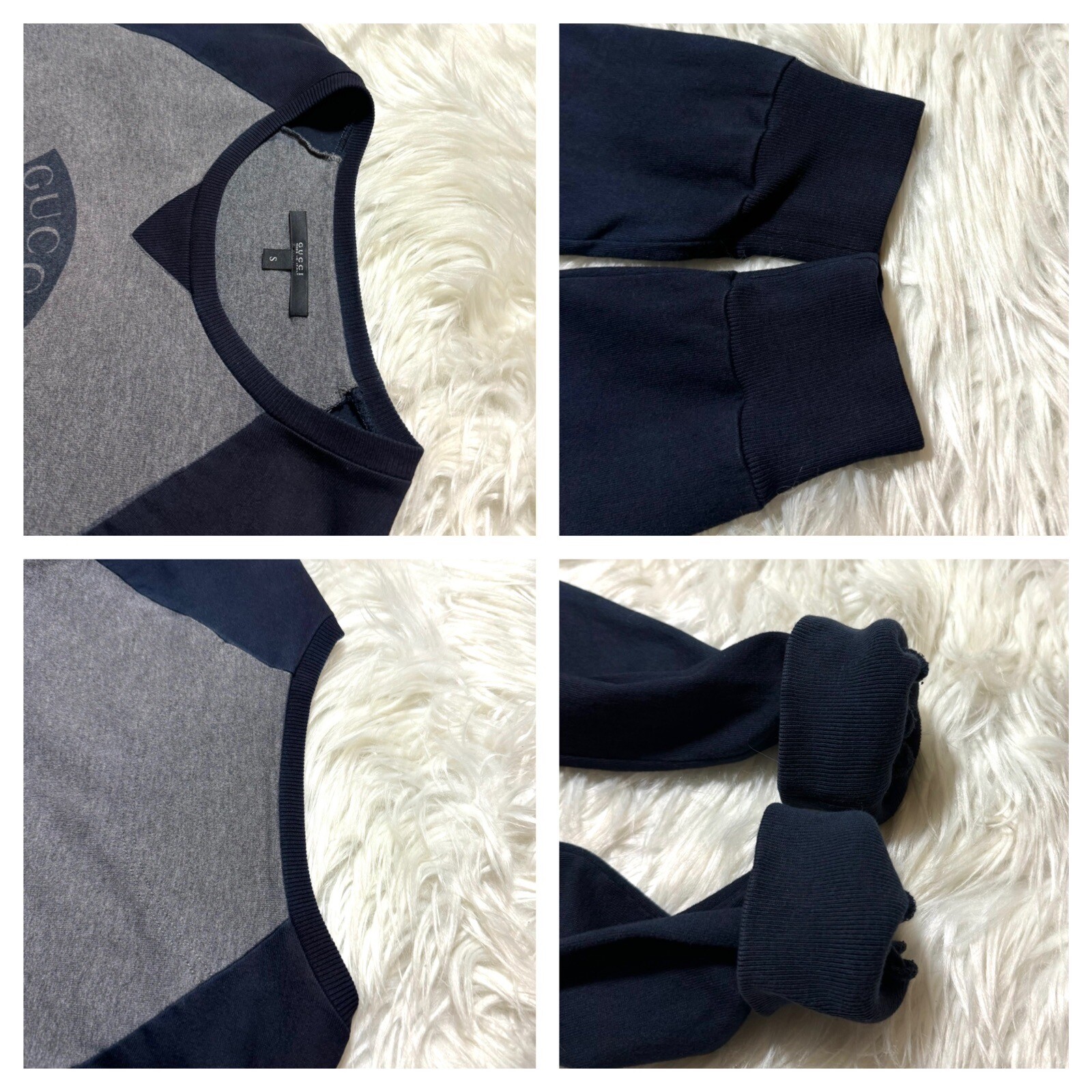 Genuine Lookbook Model Gucci Crest Emblem Bicolor Kni… - Gem