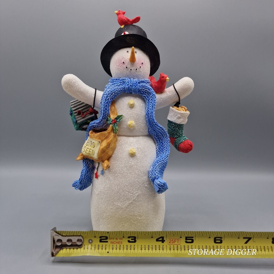 Vintage Hallmark Christmas Snowman with Red Cardinals Holiday Ornament ...