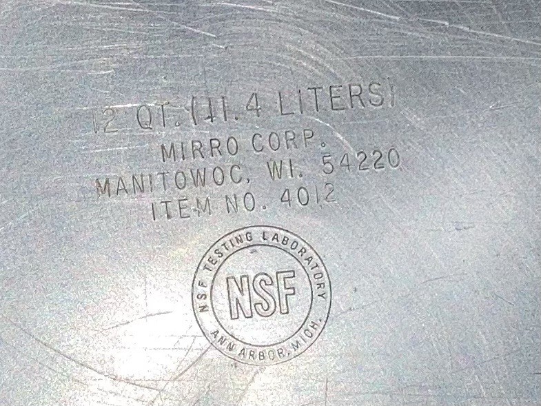 Vintage Mirro Aluminum 12 Qt. Stock Pot #4012 w/lid, USA made, some ...
