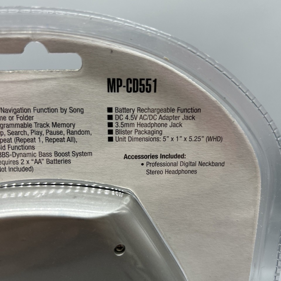 Vintage Coby MP-CD551 MP3/CD Player With Headphones Brand New NOS | eBay