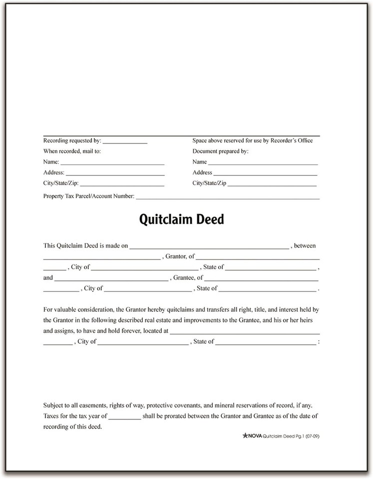 Adams Quitclaim Deed, Forms and Instructions (LF298) , White | eBay