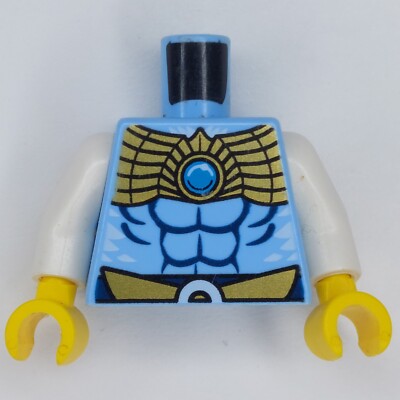 Lego White Torso Chima Muscles Outline & Gold Belt, Shoulder Plate ...