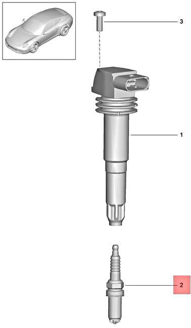 Genuine PORSCHE 911 Boxster Carrera Cayman GT4 Porsche Spark Plug ...