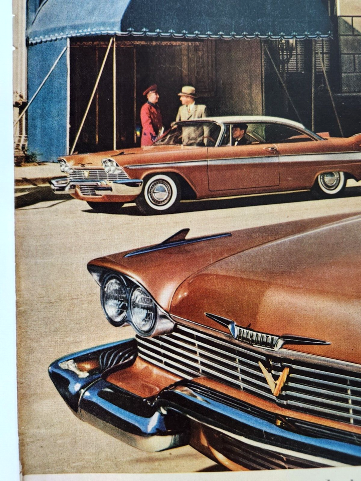 Plymouth Fury Sedan Vintage 1957 Car Ad Magazine Print Automobile | eBay