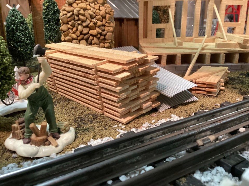 O Gauge Lumber Pile | Logging Scenery | Model Railroad | O Scale ...