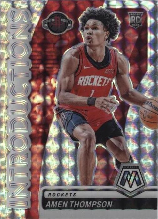 2023-24 Panini Mosaic - Introductions Amen Thompson #3 Mosaic Prizm (RC ...