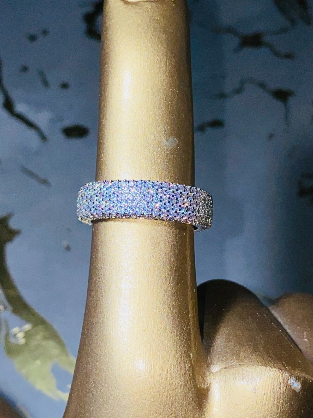 Pinky Men's Bling Out Ring 1.5ct Iced CZ Out 14k White Gold Finish ...