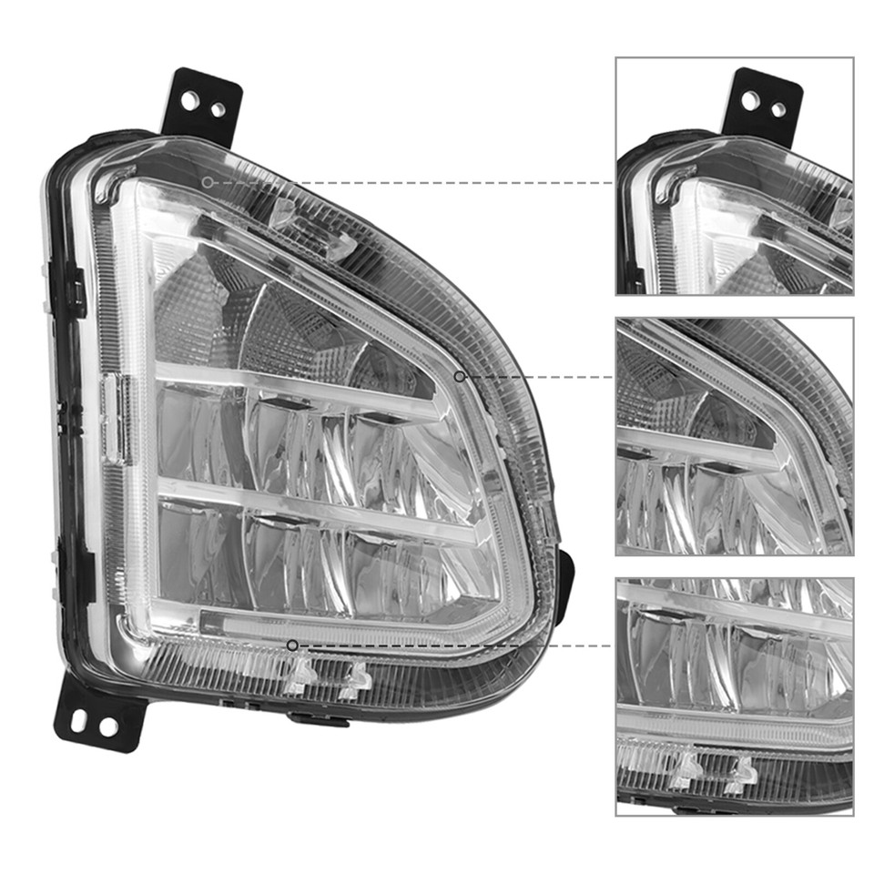For 2018-2020 Chevy Equinox LED Fog Lights Front Bumper Fog Lamps w/DRL ...