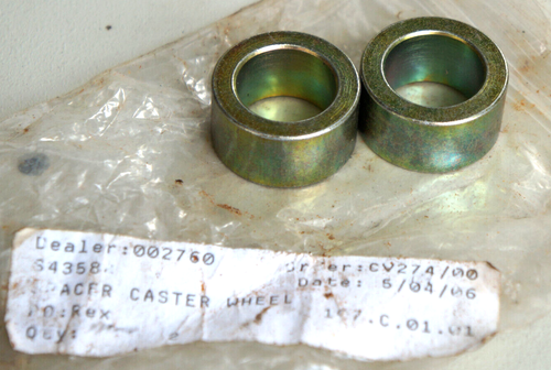 Lot of 2: Scag S43584 SPACER, CASTER WHEEL (Cheetah, Freedom, Tiger ...