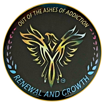 Phoenix Recovery Medallion "OUT OF THE ASHES OF ADDICTION" "RENEWAL AND ...