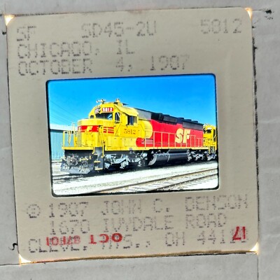 Vintage Slide Santa Fe SD45-2U 5012 Chicago Illinois 1987 Kodak | eBay
