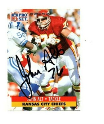 John Alt signed autograph 1991 Pro Set football card Kansas City Chiefs ...