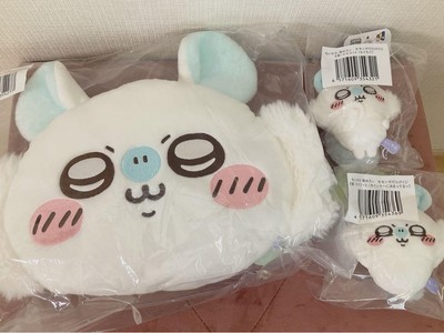 Chiikawa Momonga Kuji Face Cushion (Normal Face) & Mascot - E Prize | eBay