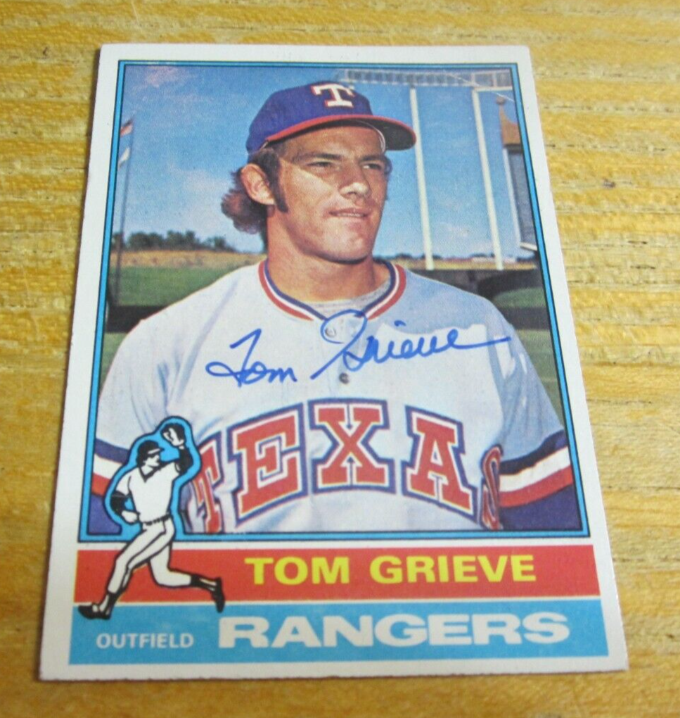 Tom Grieve Autographed Signed 1976 Topps #106 Trading Card MLB Baseball ...