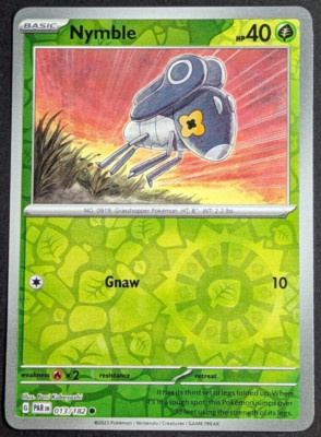 Nymble Reverse Holo NM 013/182 Paradox Rift Pokemon Card | eBay