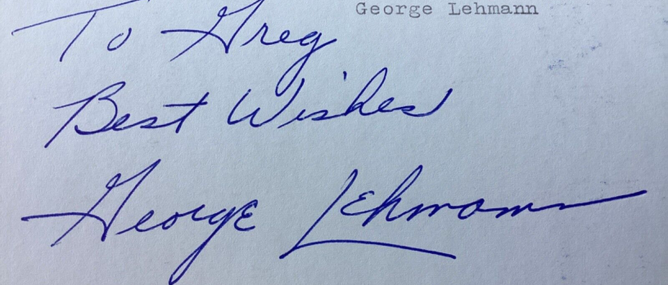 GEORGE LEHMANN Personally Autographed Signed NBA Card HAWKS ABA Free ...