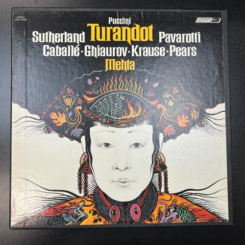 Puccini Turandot Sutherland Pavarotti Mehta 3 LP Box ULTRASONIC CLEAN ...